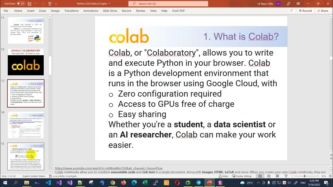 Làm quen với Python & Google Colab - YouTube
