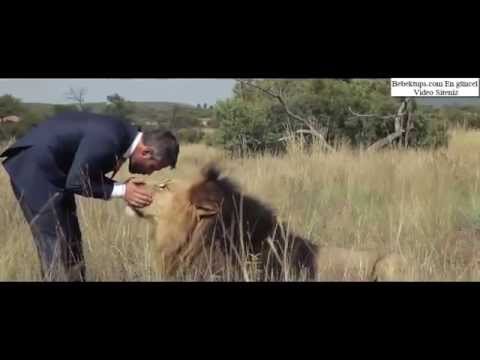 Bu Adam Tam Bİr Çılgın! Aslanlar ileTop Oynayan Adam