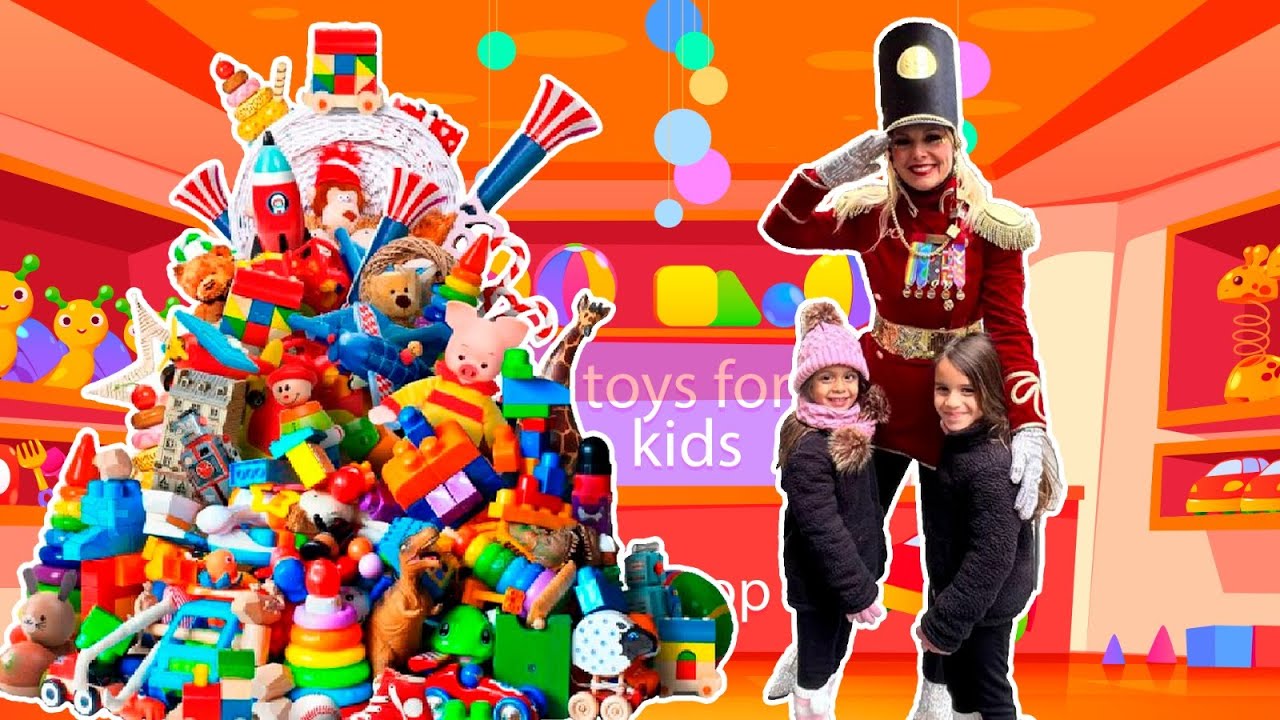 Mimi and Lele with Mommy doing shopping in a toy store Funny video for ...