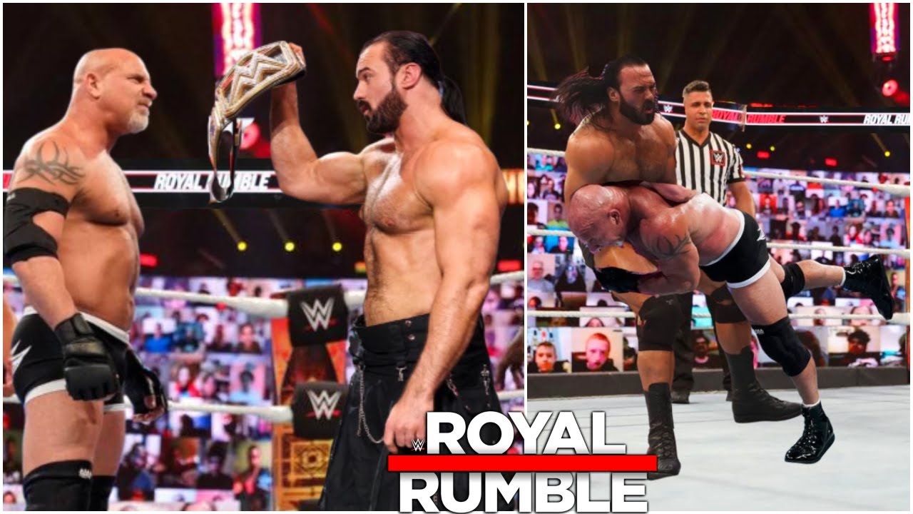 Goldberg WINS WWE Championship AT Royal Rumble 2021 ? Goldberg & Drew ...