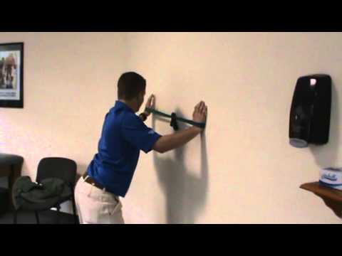 Wall Walk with Resistance Band and Clockwork - YouTube