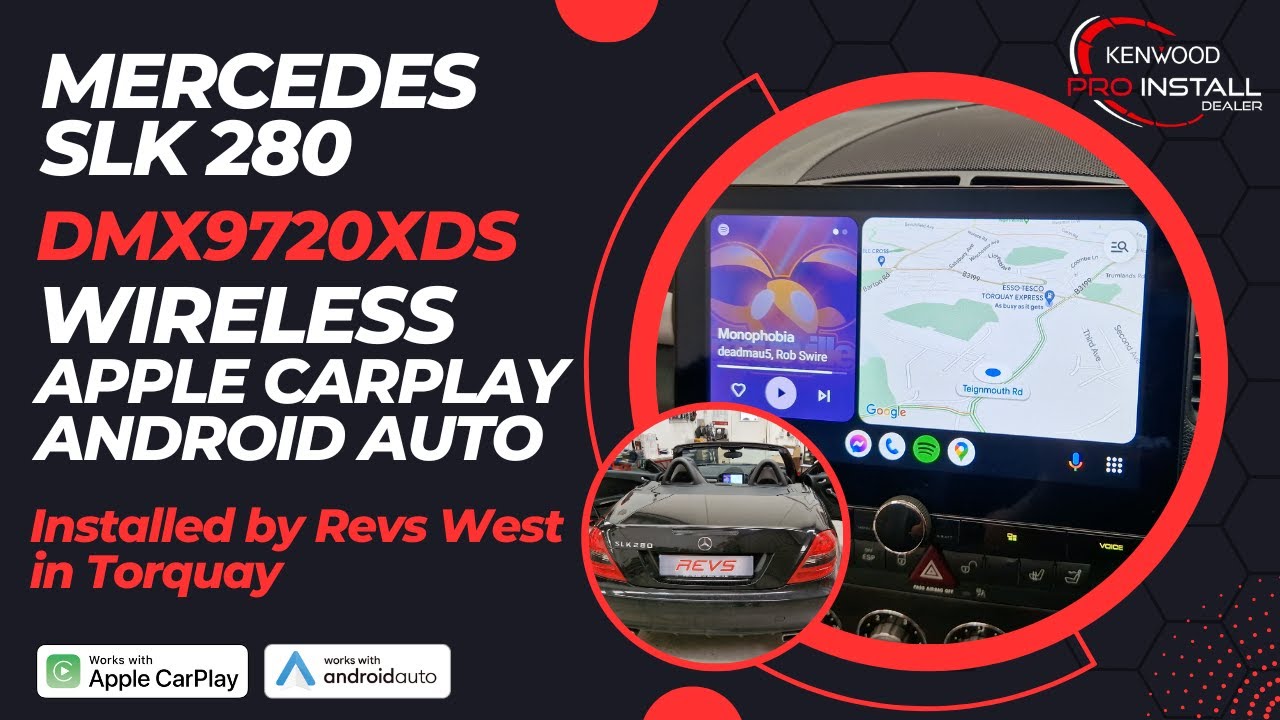 Mercedes SLK 280 - BIG 10.1 Screen Wireless Android Auto DMX9720XDS # ...
