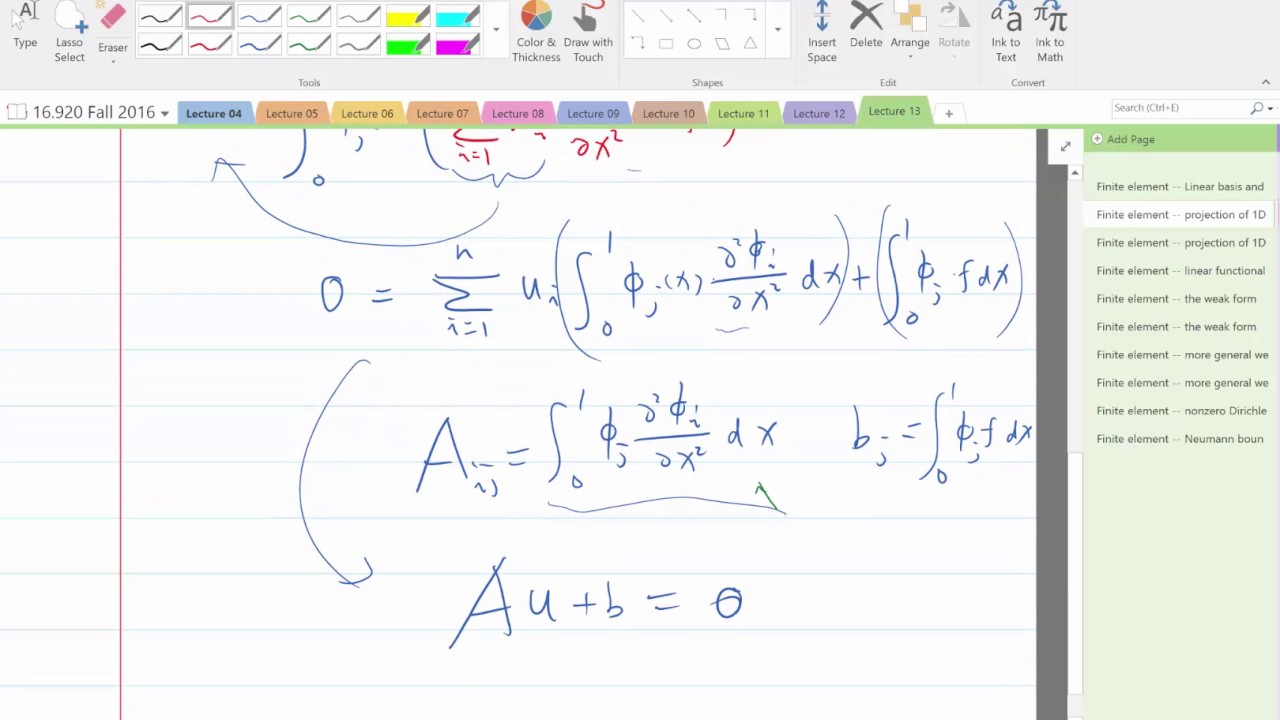 Lecture 13 Part 3: Finite element : integration by parts - YouTube