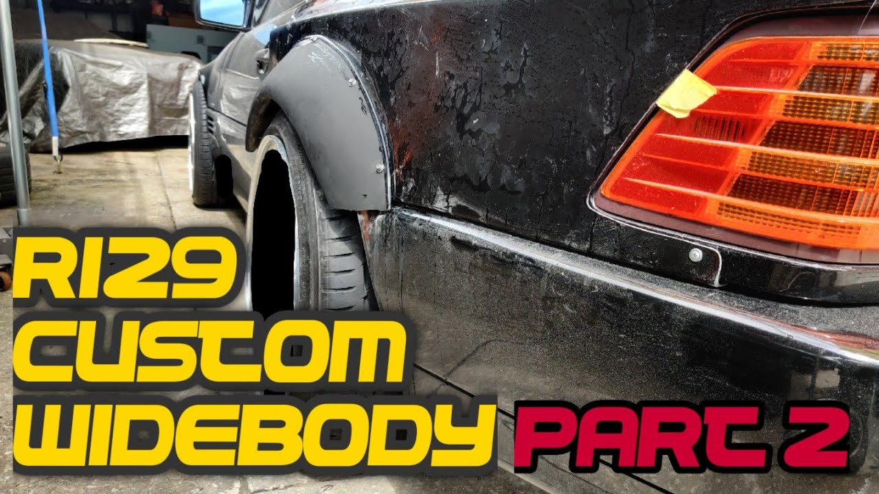 Building a 600HP custom WIDEBODY Mercedes r129 part 2 making a custom ...