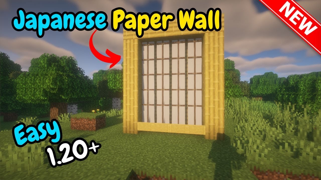 How to make a japanese paper wall in Minecraft (2025) - YouTube