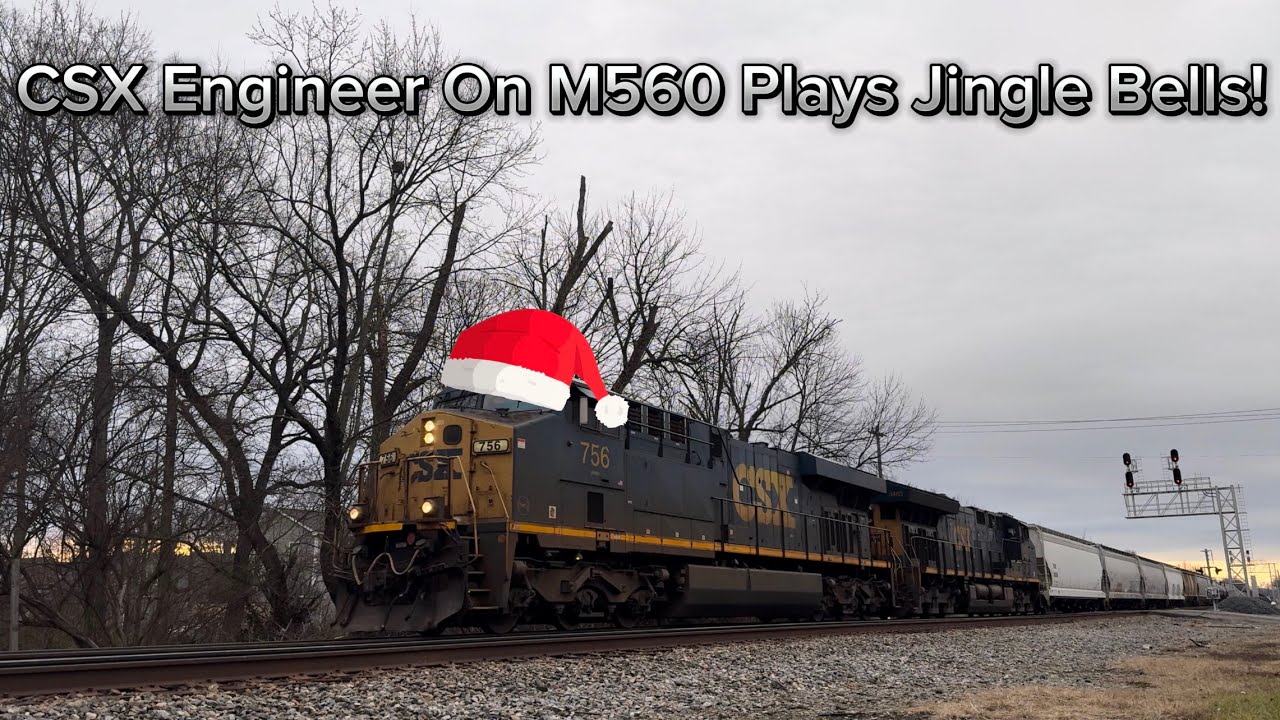 CSX Engineer On M560 Plays Jingle Bells! - YouTube