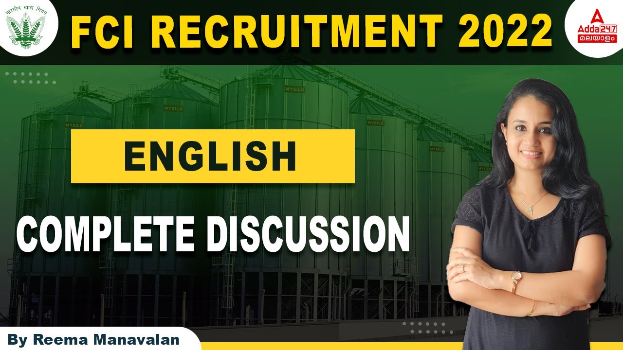 FCI Recruitment 2022 Malayalam | FCI Previous Year Question Paper ...