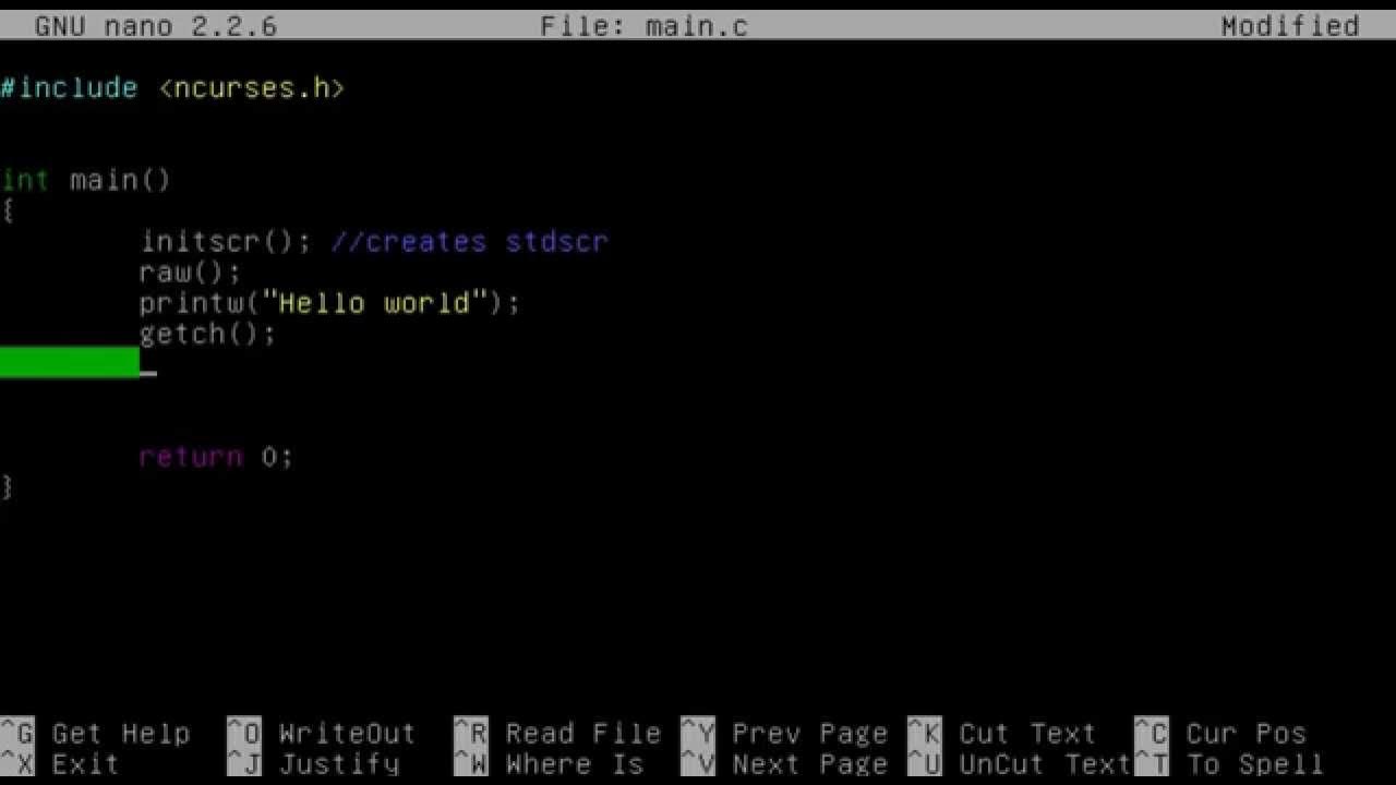 NCurses Tutorial 1 Introduction to NCurses - YouTube