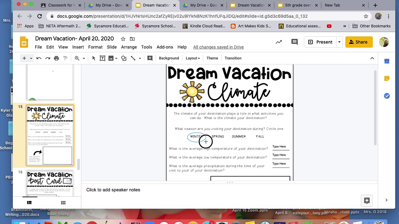 Day 4 Dream Vacation Google Classroom - YouTube