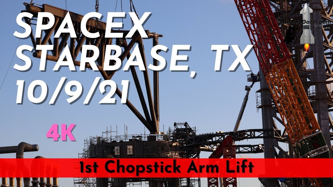 1st Chopstick Lift / Catch Arm for Orbital Launch Tower 4K SpaceX ...