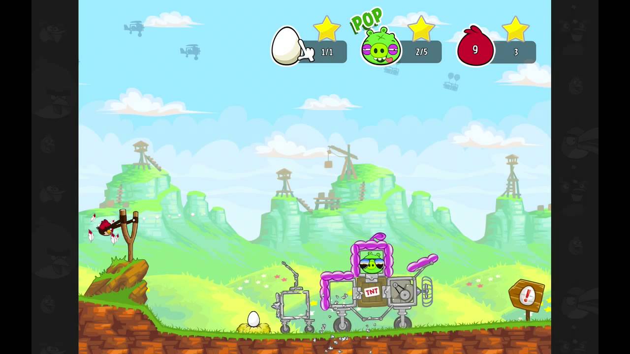 Angry Birds red's mighty feathers egg defender level 13 three stars ...