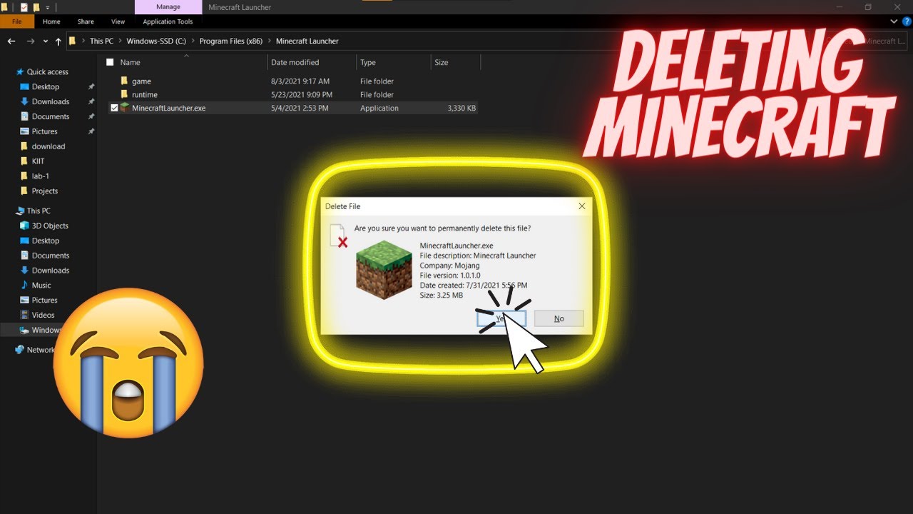 😭 Deleting Minecraft | DTECH - YouTube