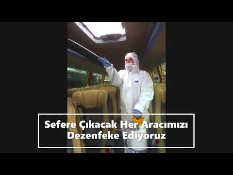 Araçlarımızda her sefer öncesinde düzenli olarak dezenfekte işlemi gerçekleştiriyoruz.