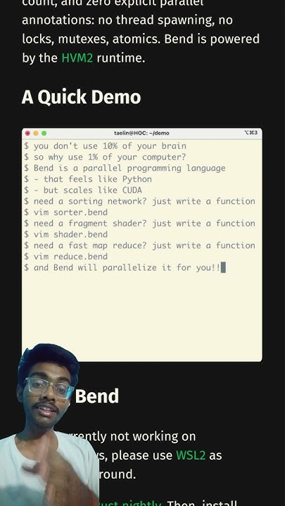 Bend New #programming #language #rust #coding - YouTube