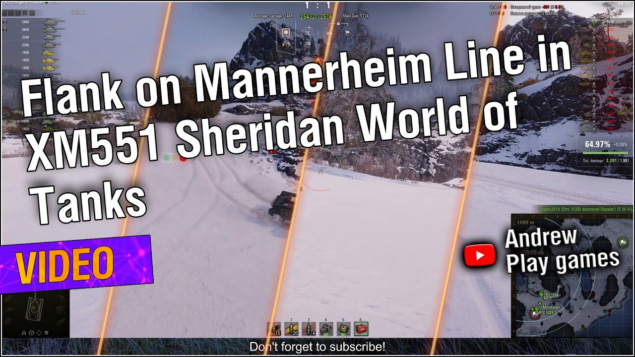Flank on Mannerheim Line in XM551 Sheridan World of Tanks #worldoftanks ...