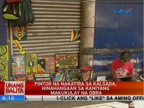 UB: Pintor na nakatira sa kalsada, hinahangaan sa kaniyang makukulay na ...