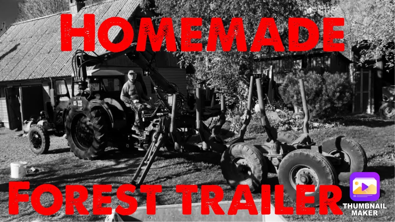 MTZ T40 Homemade Forest trailer - YouTube