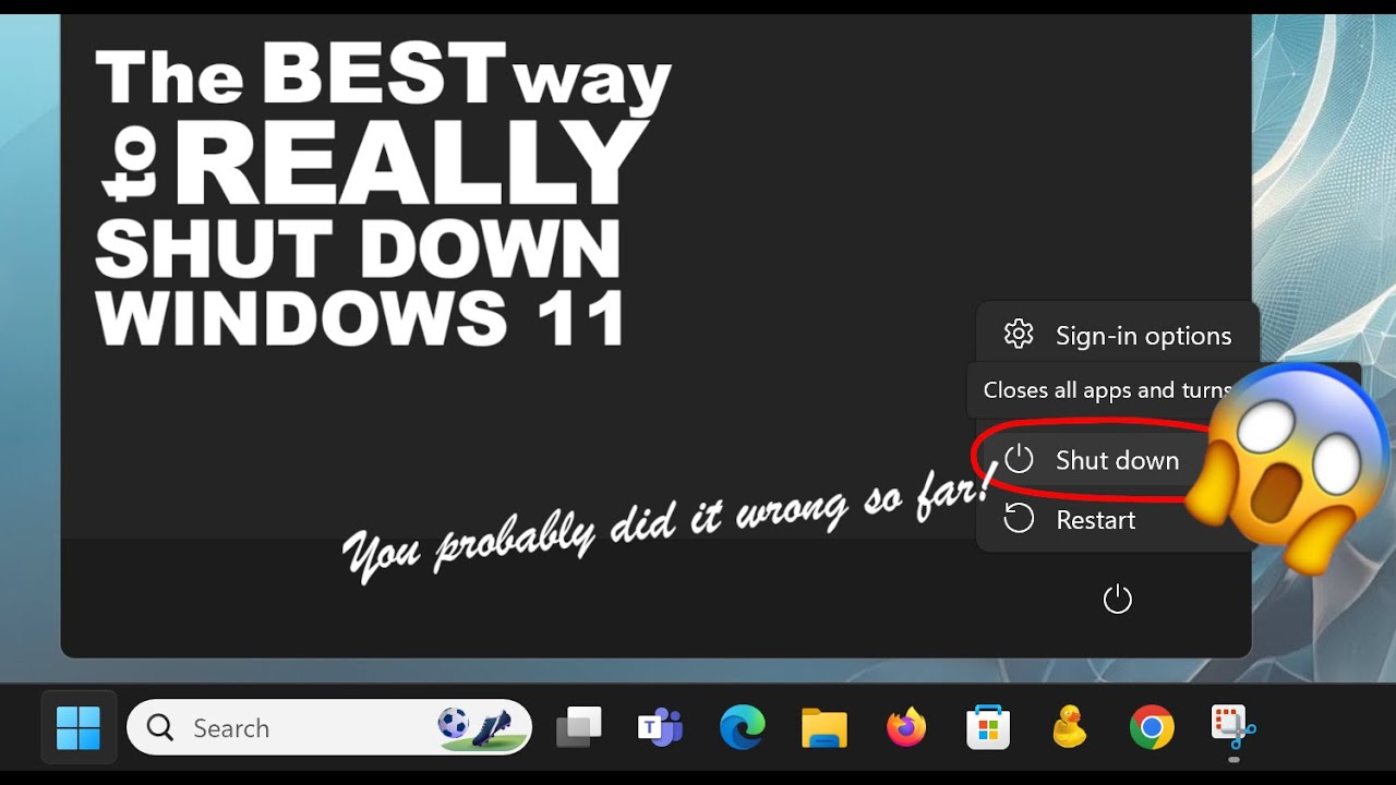 How to properly shut down a Windows 11 PC: Did you ever try THIS? - YouTube