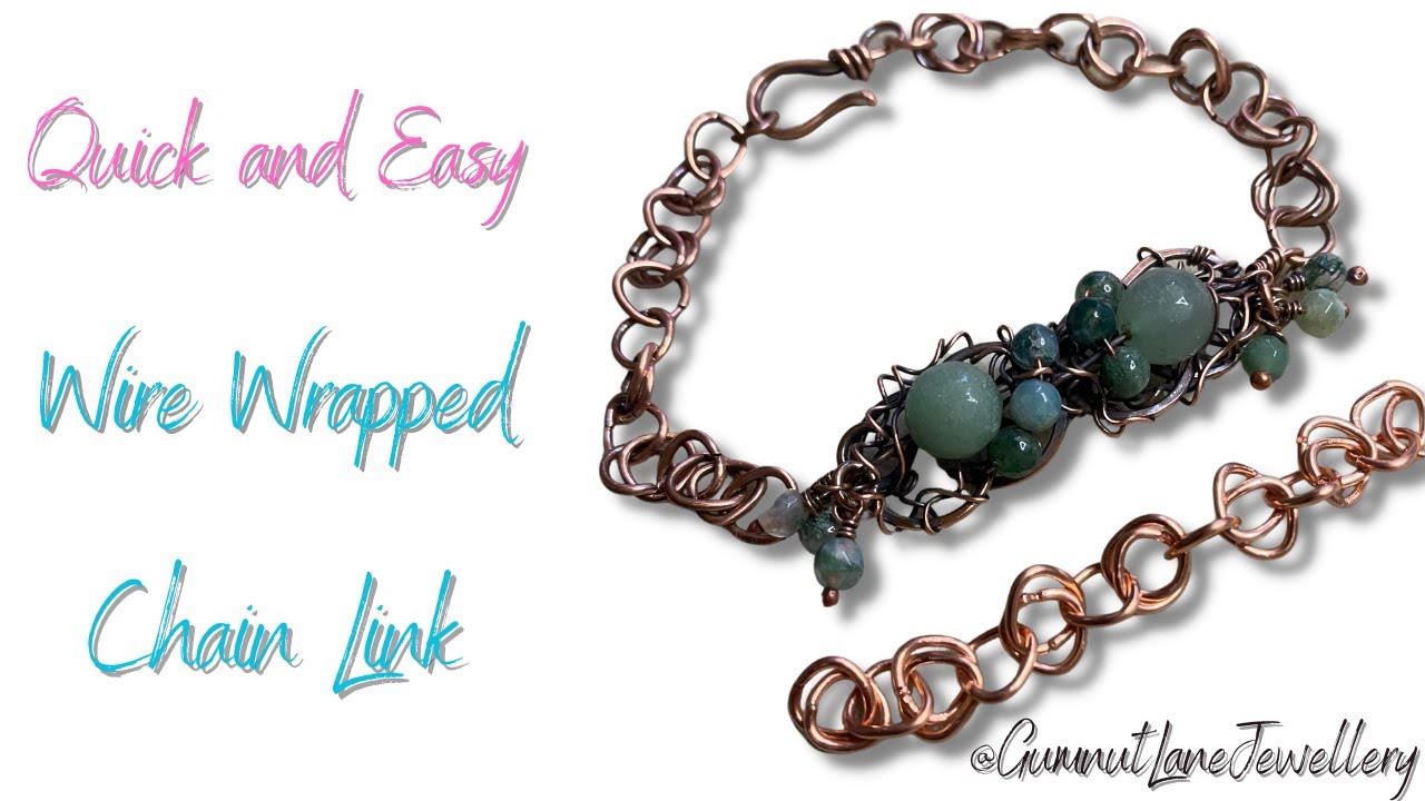 Quick and Easy Wire Wrapped Chain Link | Beginner Friendly - YouTube