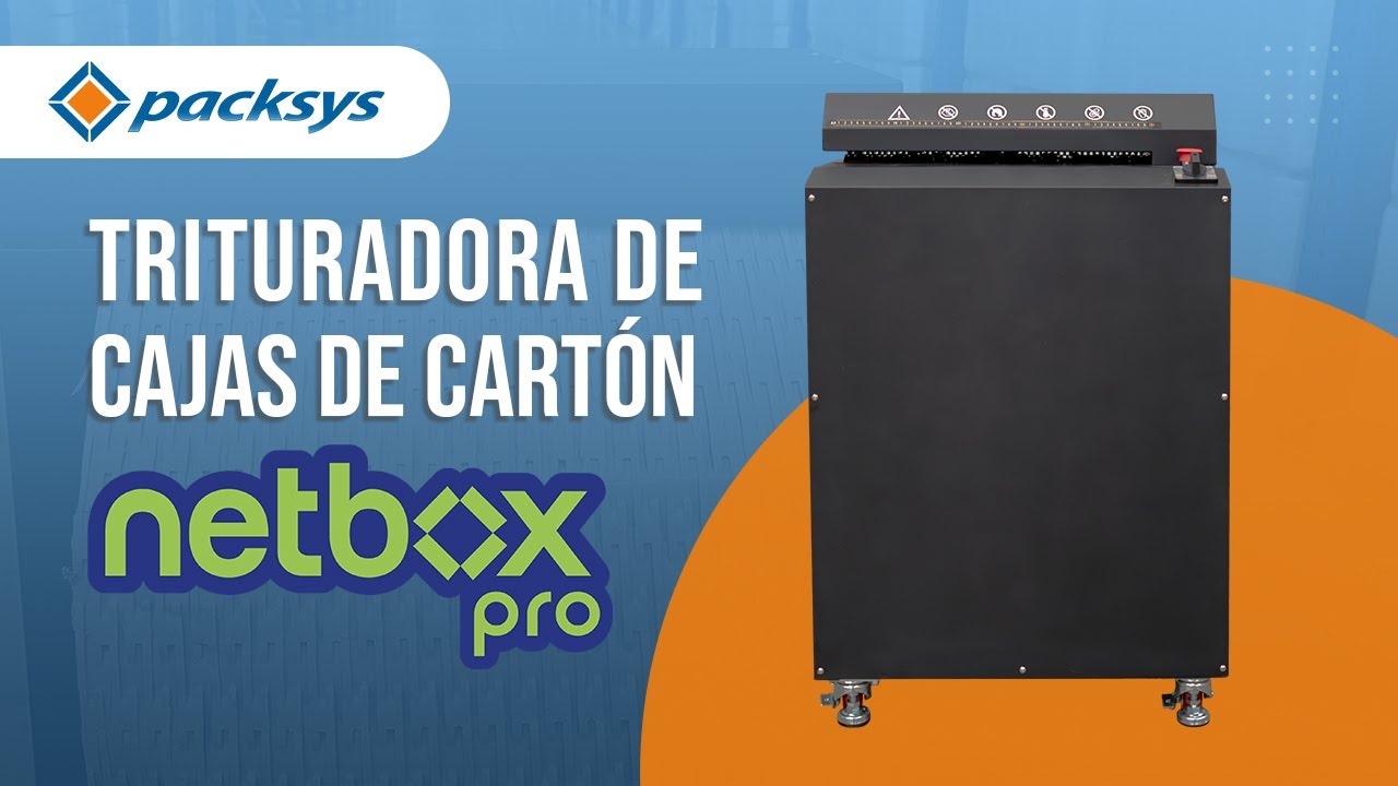 Trituradora de cajas de cartón Netbox Pro - YouTube