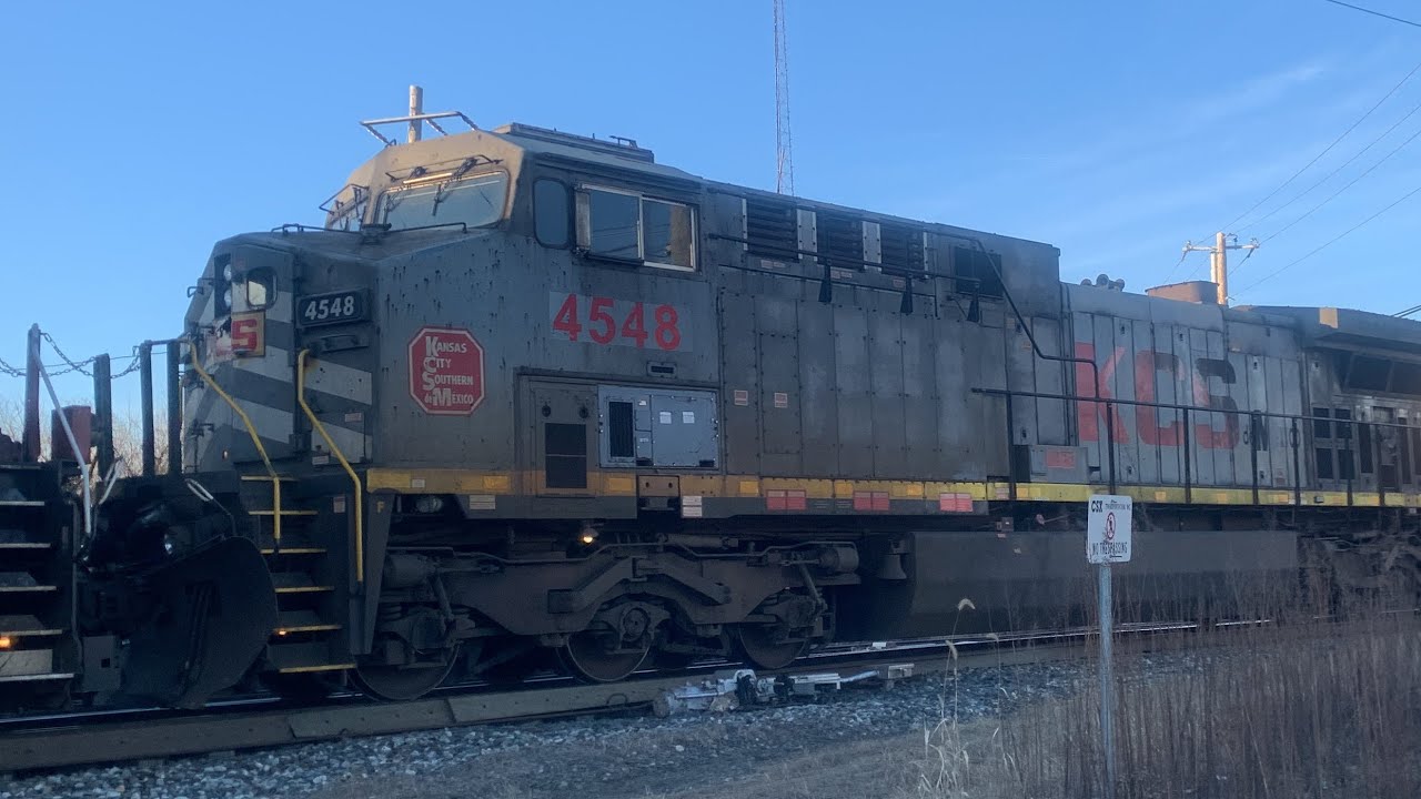 CSX M410-03 with KCS Grey Ghost and CP Units Trailing - YouTube