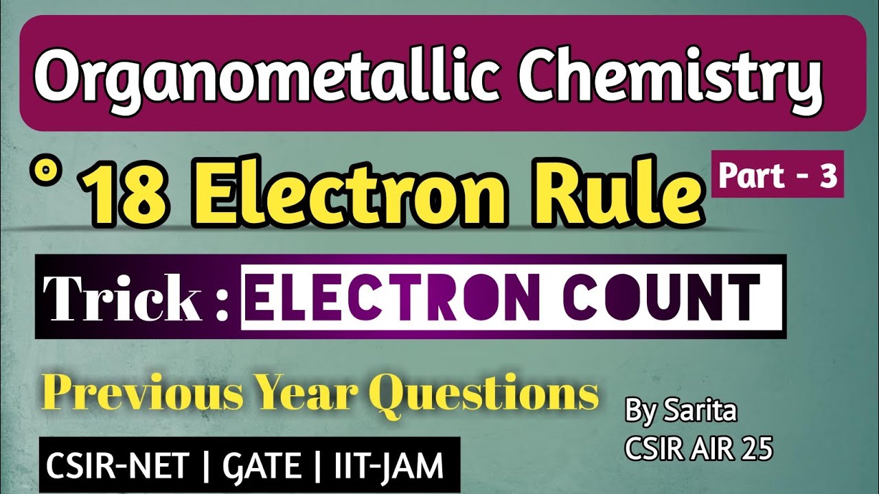 18 Electron rule in Organometallic Chemistry |Trick to Electron Count ...