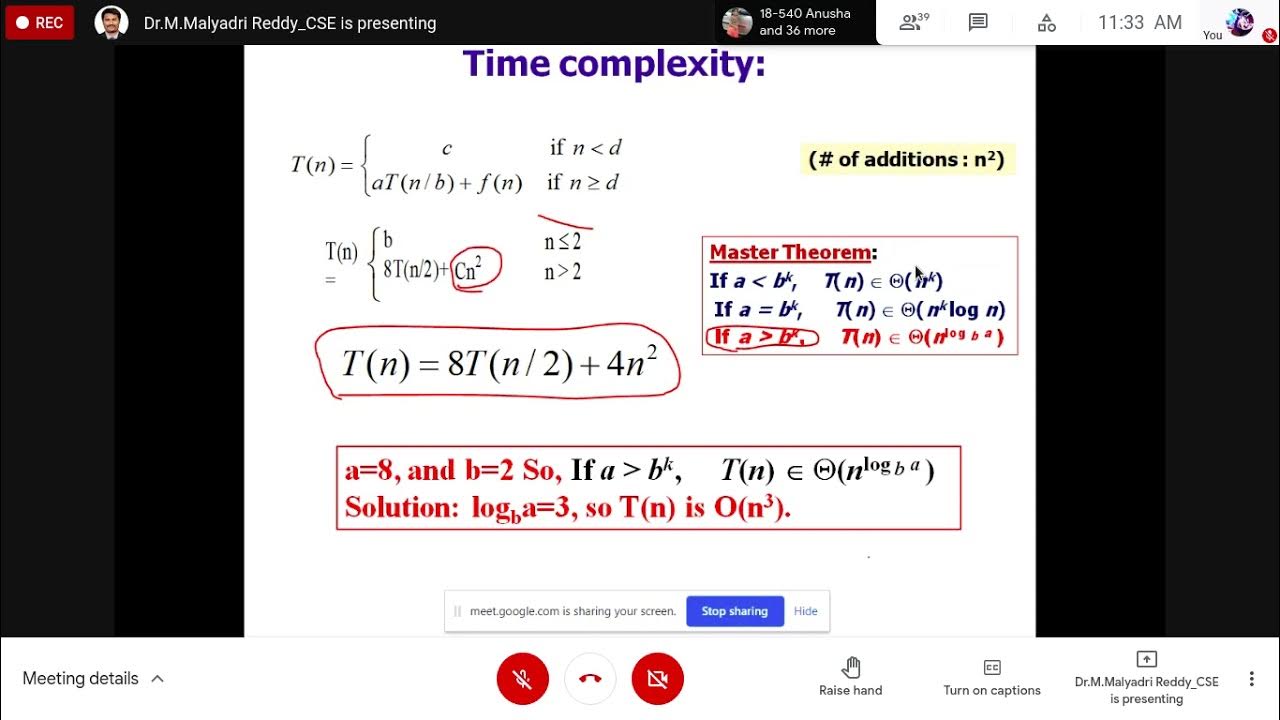 Design and Analysis of Algorithm(DAA) Matrix Multiplication Concept Jntuh Lecture Part 7 - YouTube
