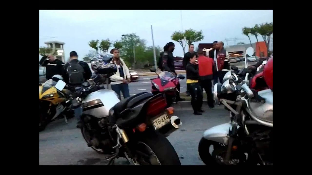 Atlanta motorcycle meet and run [HD] - YouTube