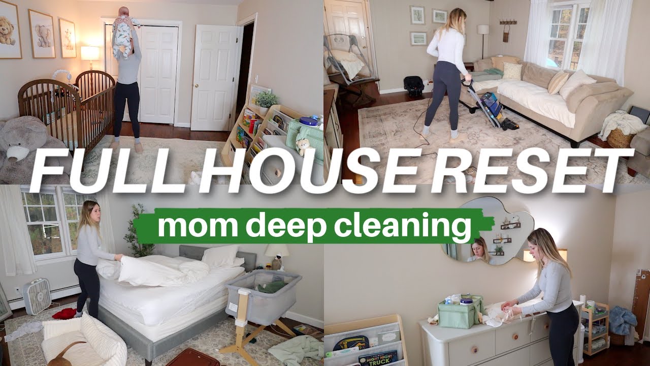 LET'S CLEAN TOGETHER | deep cleaning routine as a mom! Christmas decor ...