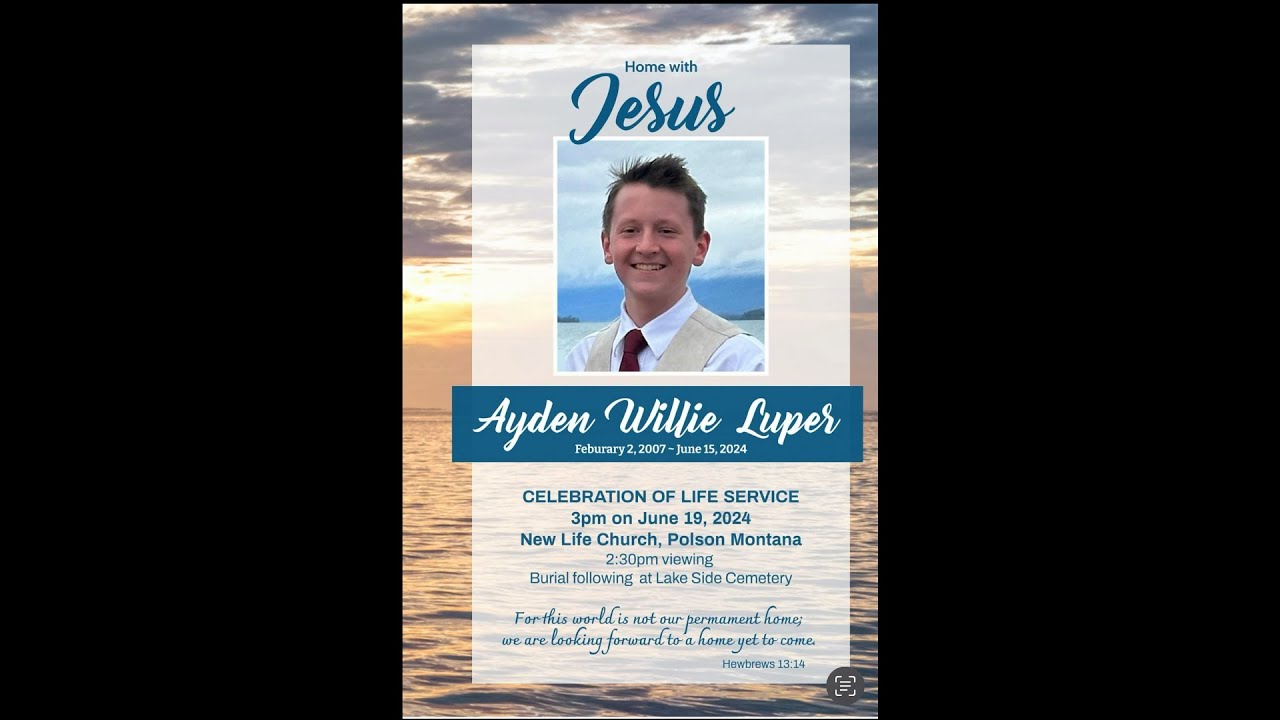 Ayden Willie Luper Celebration of Life Service June 19th, 2024 - YouTube
