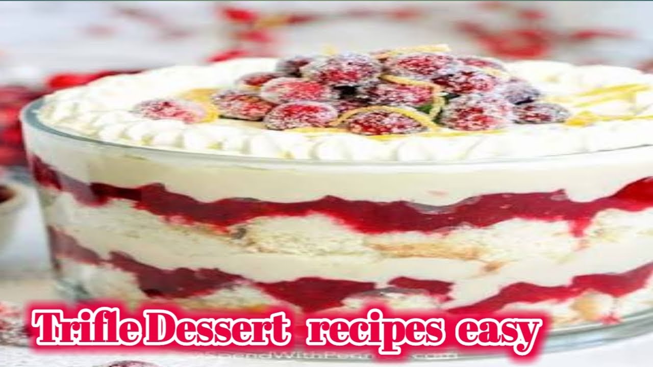 Custard Trifle - Custard Fruit Trifle recipe Jelly Custard Dessert 2020 ...