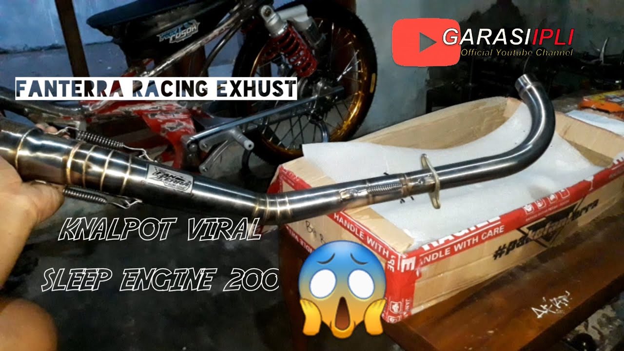 Unboxing knalpot sleep engine fanterra 200 cc - YouTube