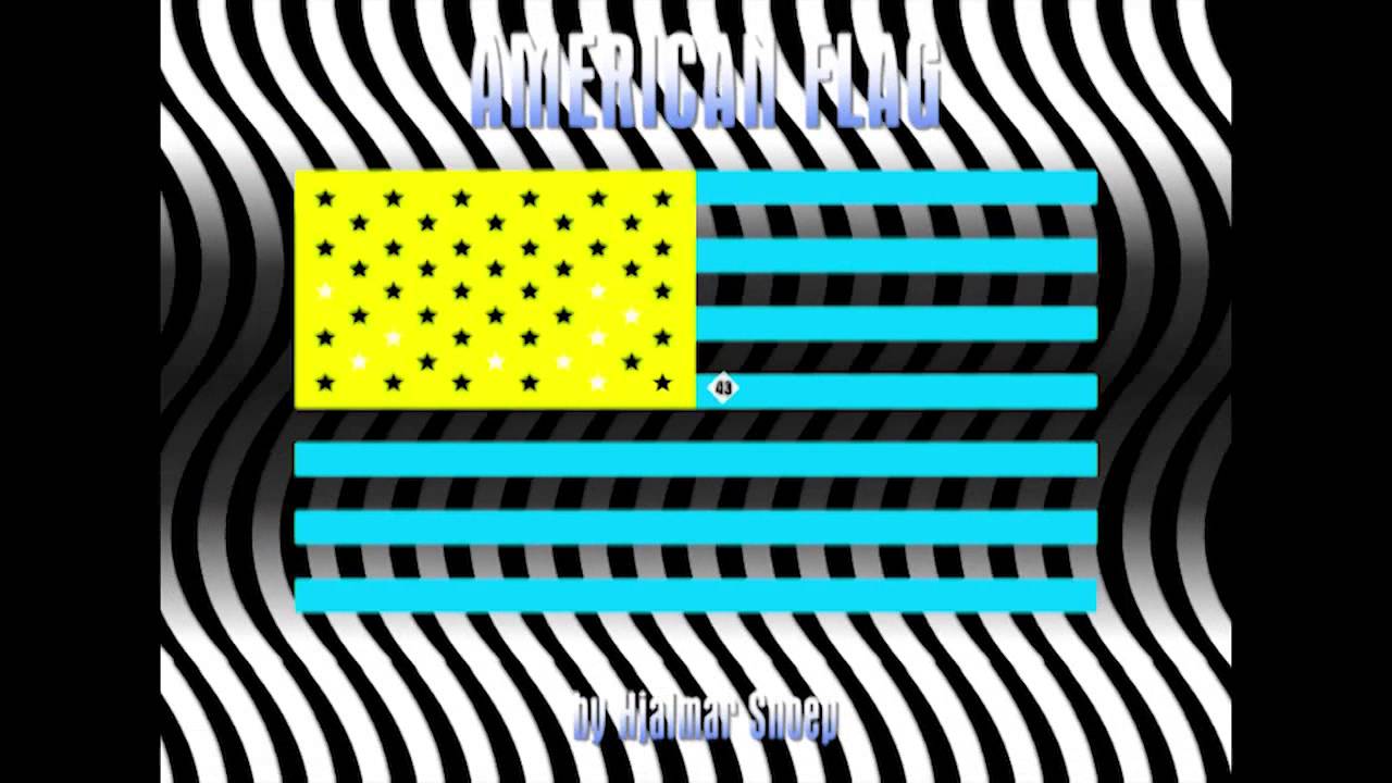 Illusion And Color Red Green Flag