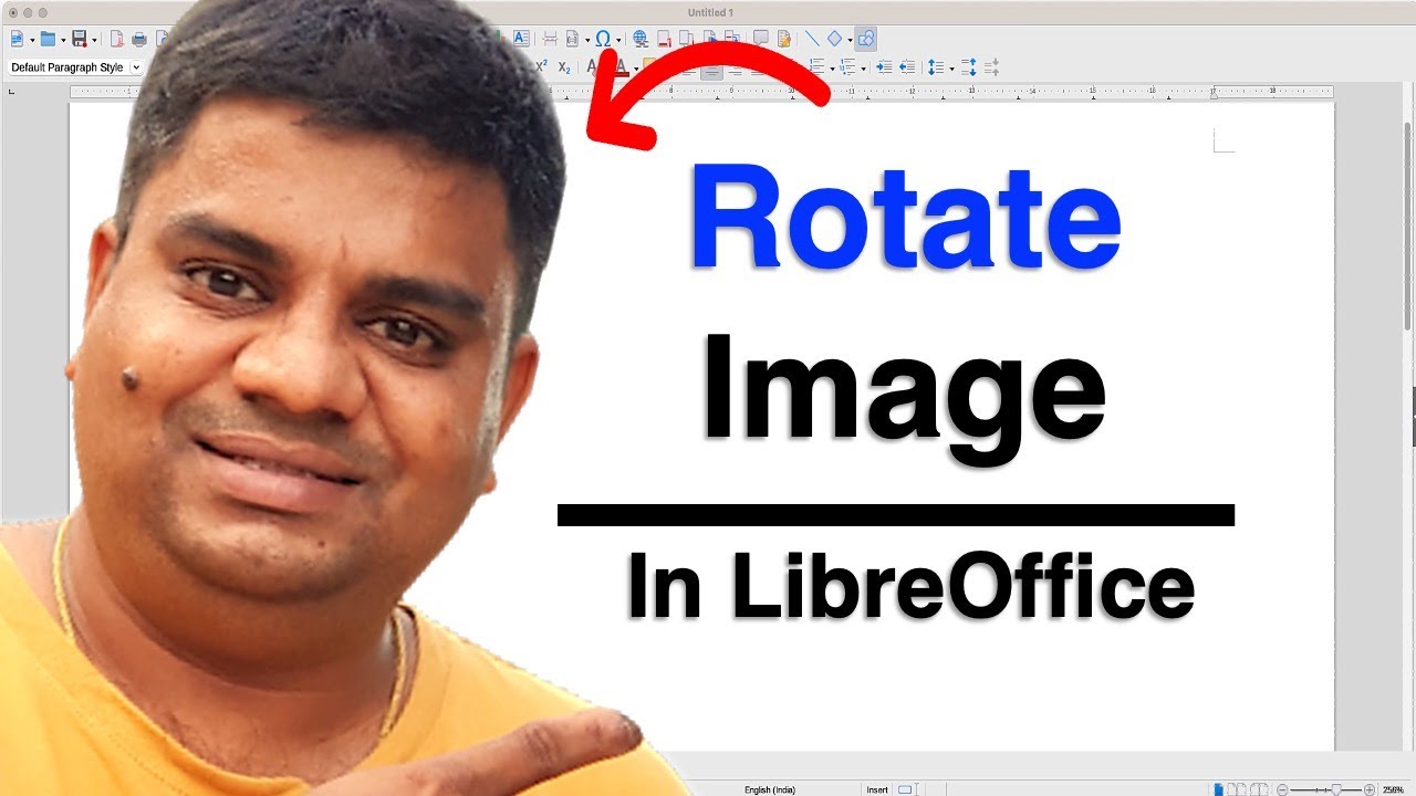 How to Rotate Image in LibreOffice Writer - YouTube