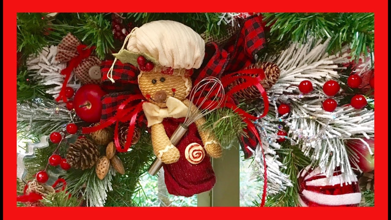 ~DIY~ Gingerbread Themed Christmas Wreath~ - YouTube