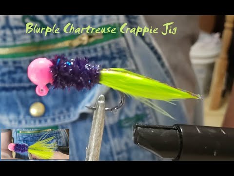 Purple Chartreuse Crappie Jig - YouTube