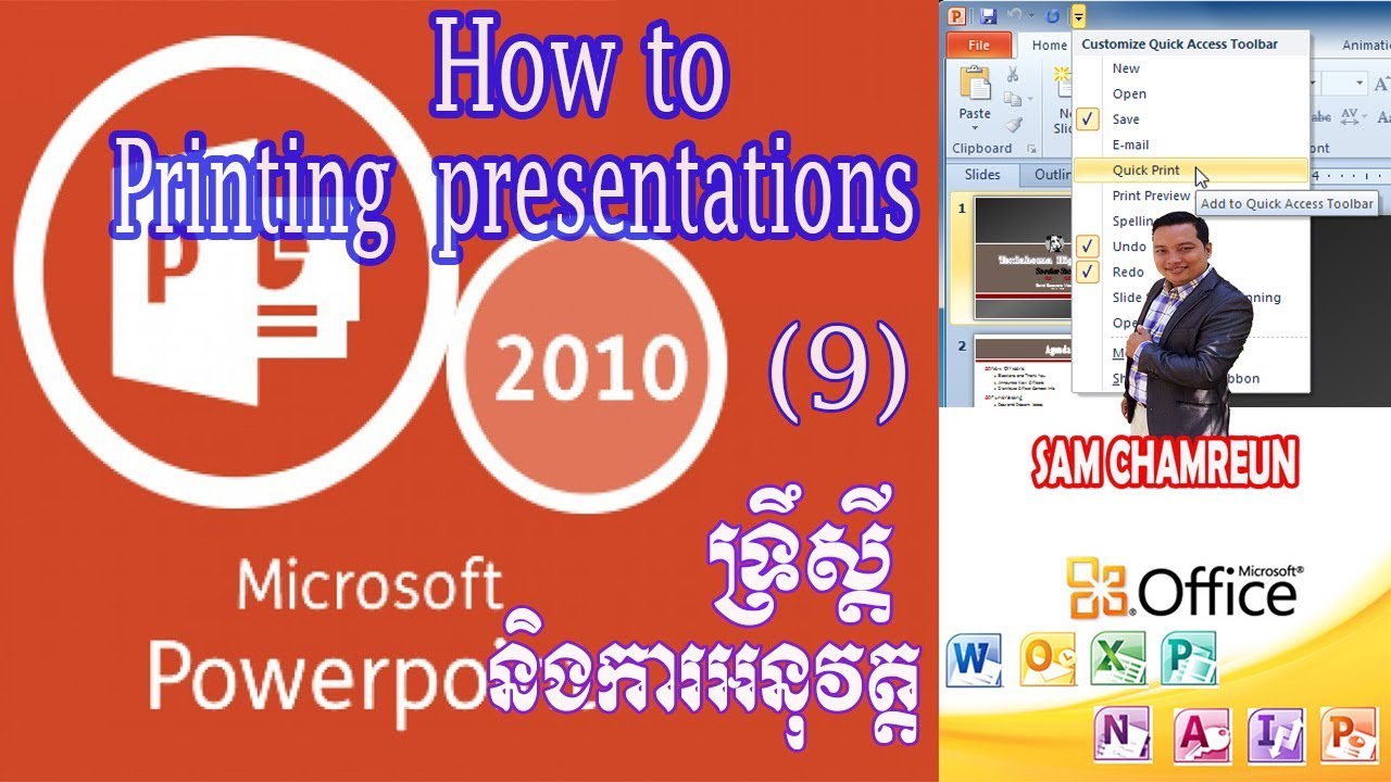Ms PowerPoint 2010 | How to Print in Microsoft PowerPoint - YouTube