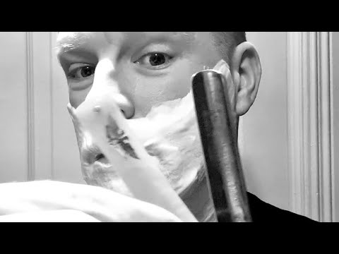 Shave test straight razor Friedr. Ern & Co. - YouTube