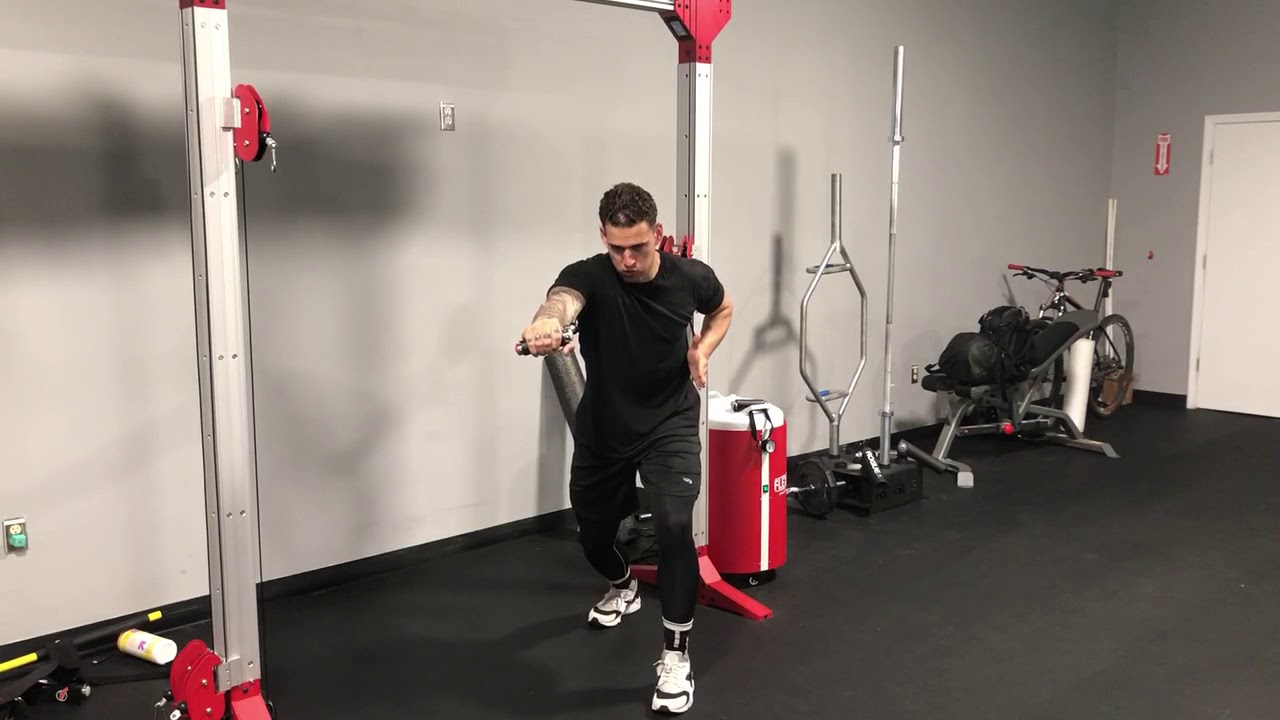 Exercise Demo: Single Arm Cable Press - YouTube