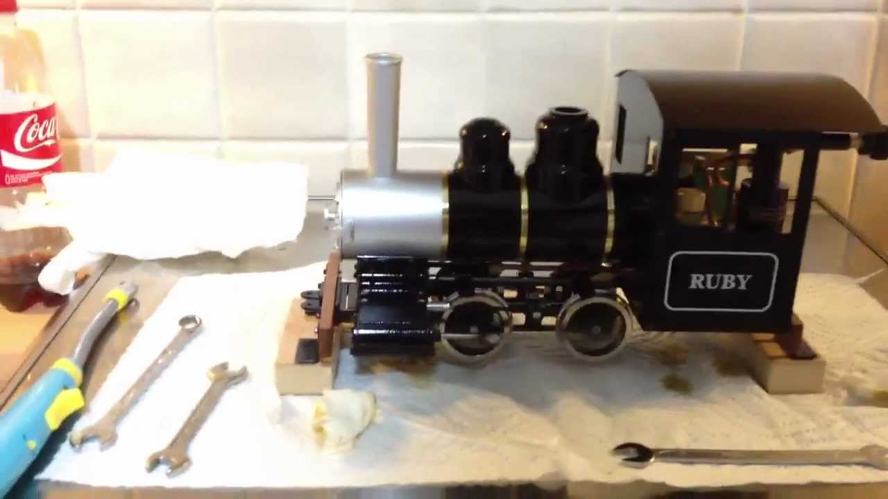 Accucraft Ruby brake-in run - YouTube