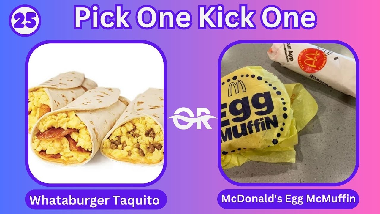 Pick One Kick One Food edition | Fast Food Edition - YouTube