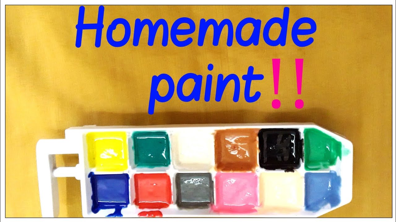Homemade paint/how to make water colour at home/Homemade NON TOXIC ...