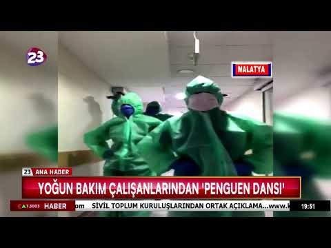 YOĞUN BAKIM ÇALIŞANLARINDAN 'PENGUEN DANSI'