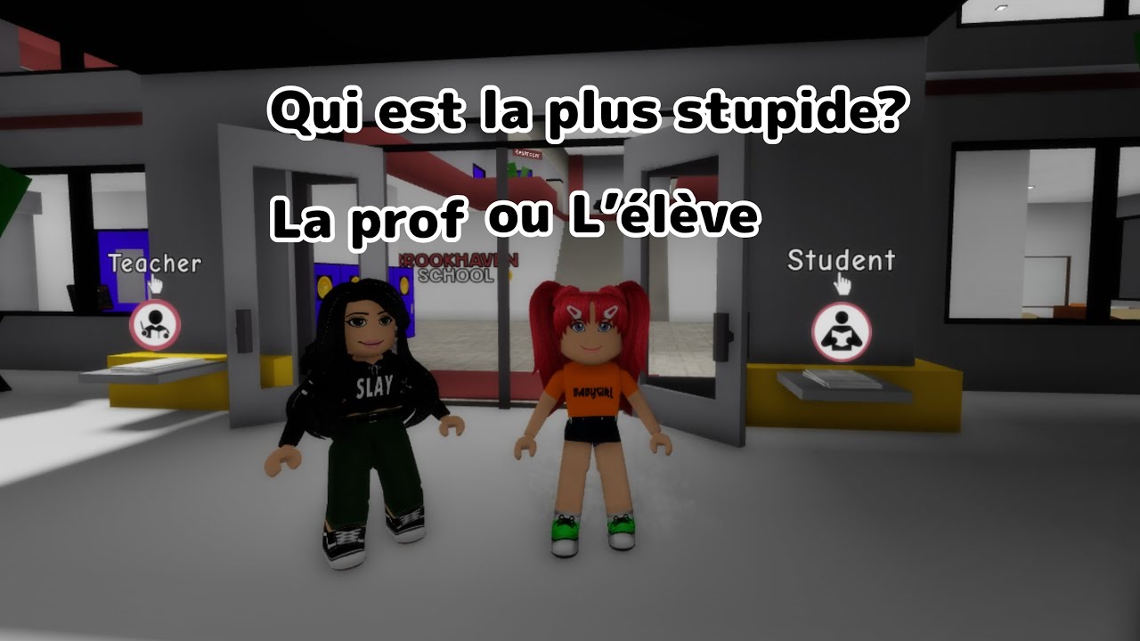QUI EST LA PLUS STUPIDE L'ÉLÈVE OU LA PROF? ROBLOX BROOKHAVEN RP STORY ...