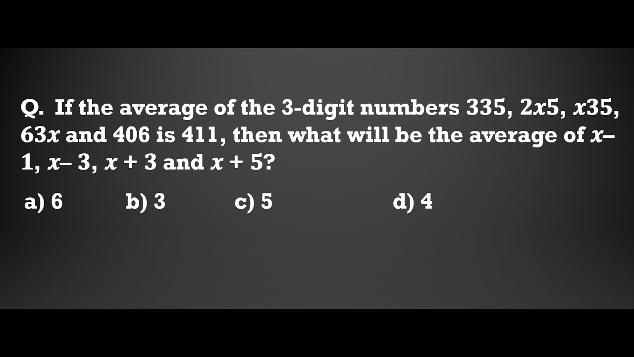 AVERAGE BEST CONCEPTUAL QUESTION 1 | #focus #maths #cgl #cpo #chsl # ...