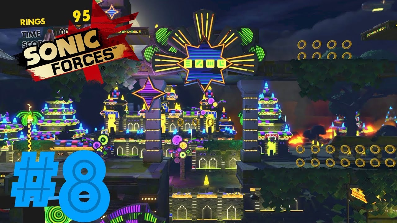 Sonic Forces Playthrough Mystic Jungle Luminous Forest Stage 8 - YouTube
