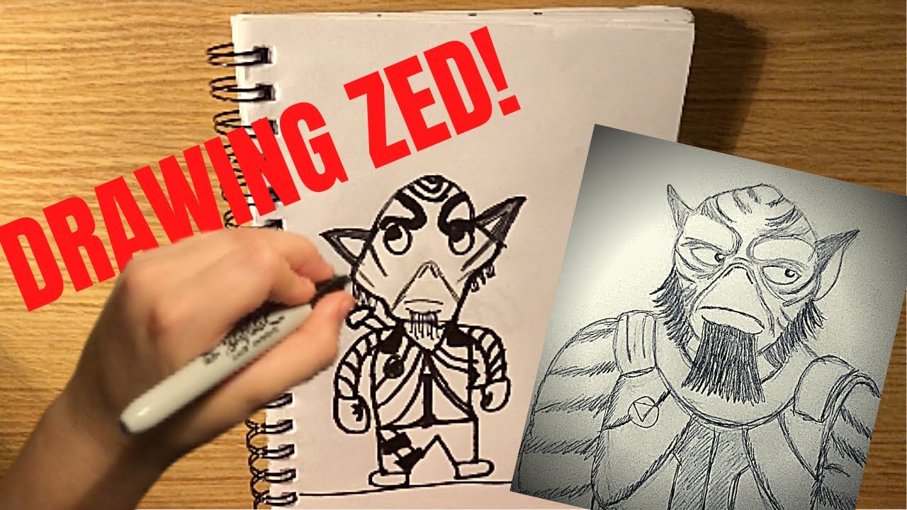 drawing Zed sketchbook style! (#3) - YouTube