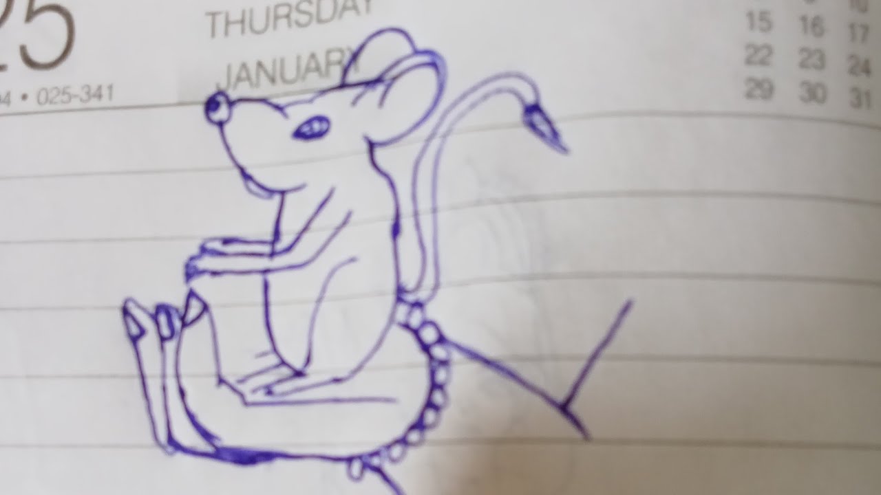 How to make Ganpati drawing in outline handing mouse - YouTube