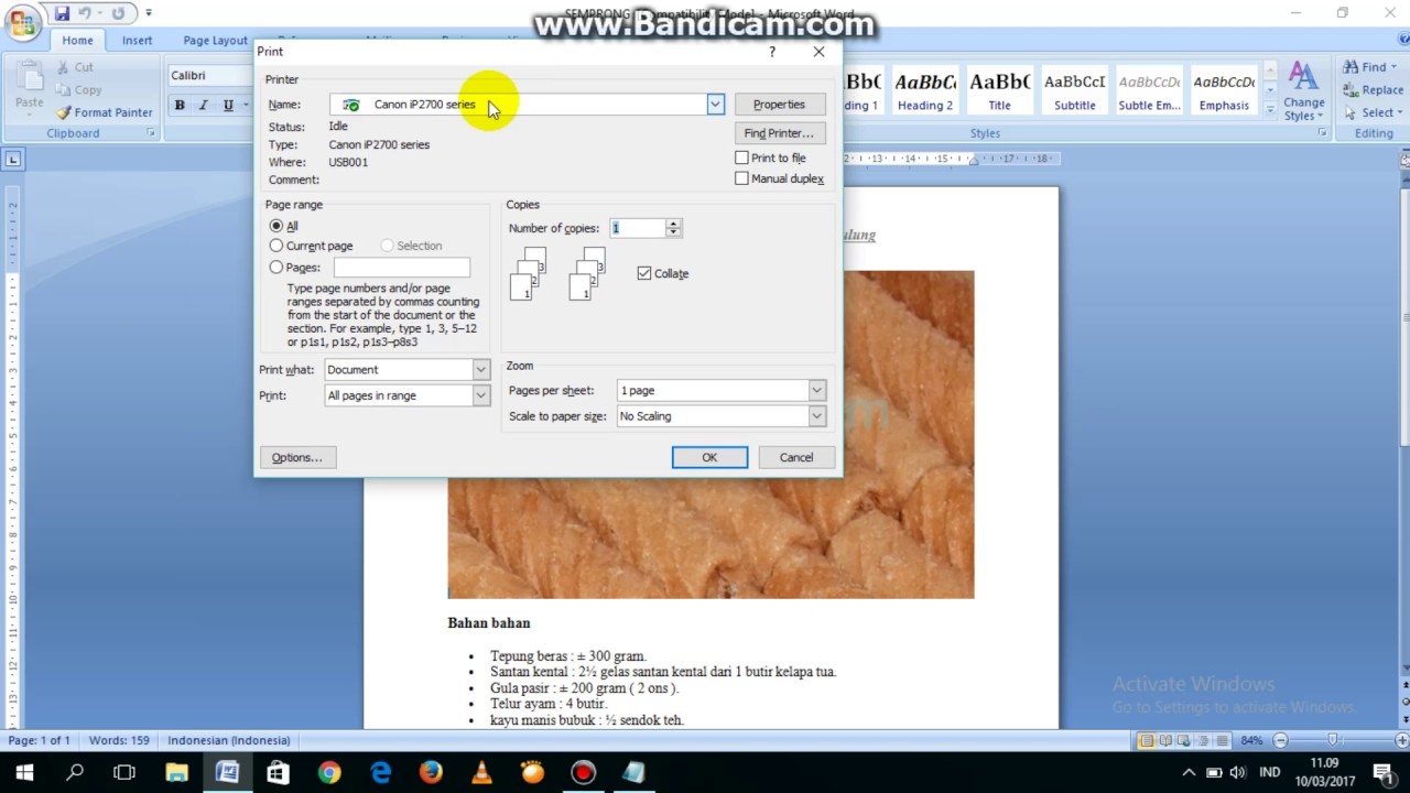 tutorial, mengatasi hasil print out yang ukurannya menjadi kecil - YouTube