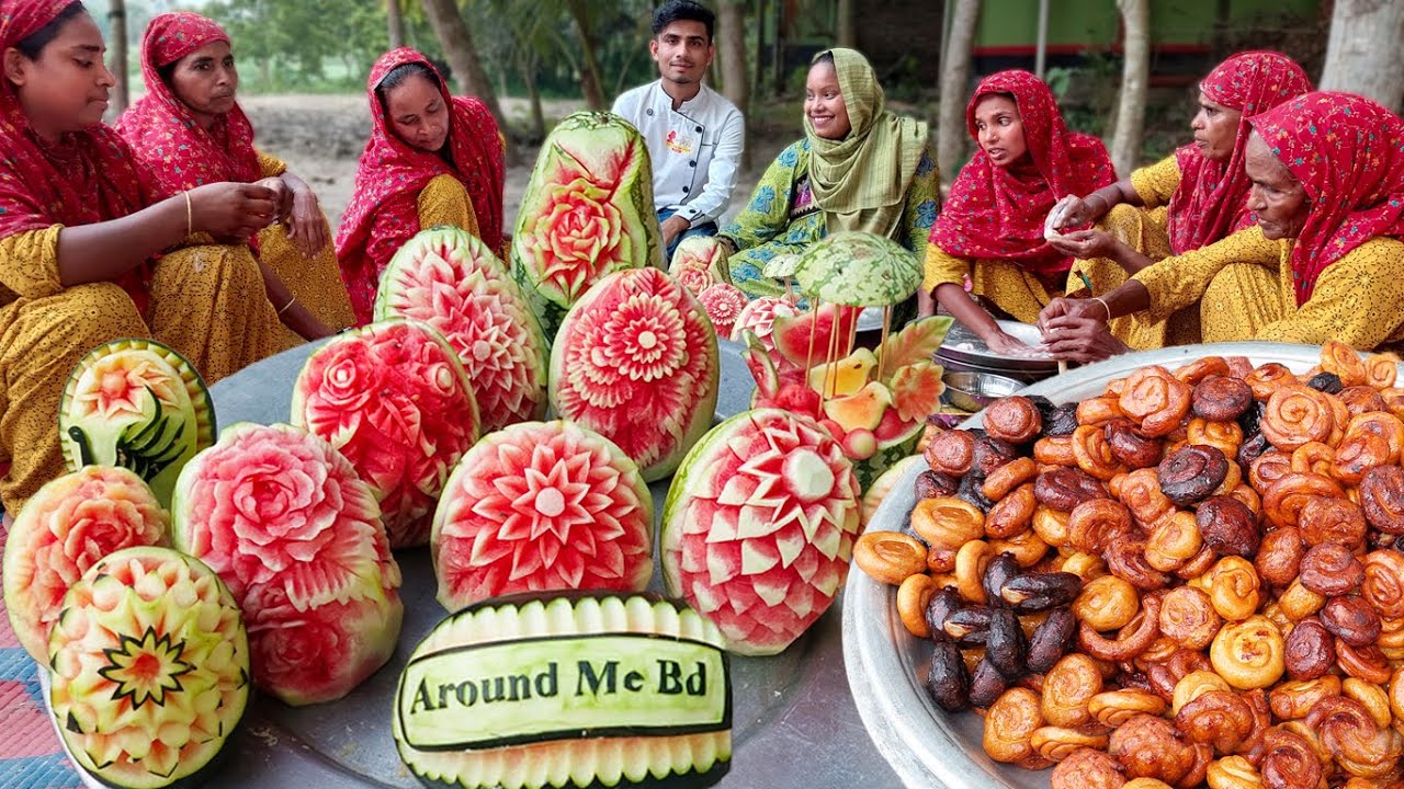 Unique Food Recipe - Potato Sweet Making & Water Melon Decoration - New ...